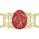 ECE Floral Egg Border Machine Embroidery Designs Kreations by Kara ...